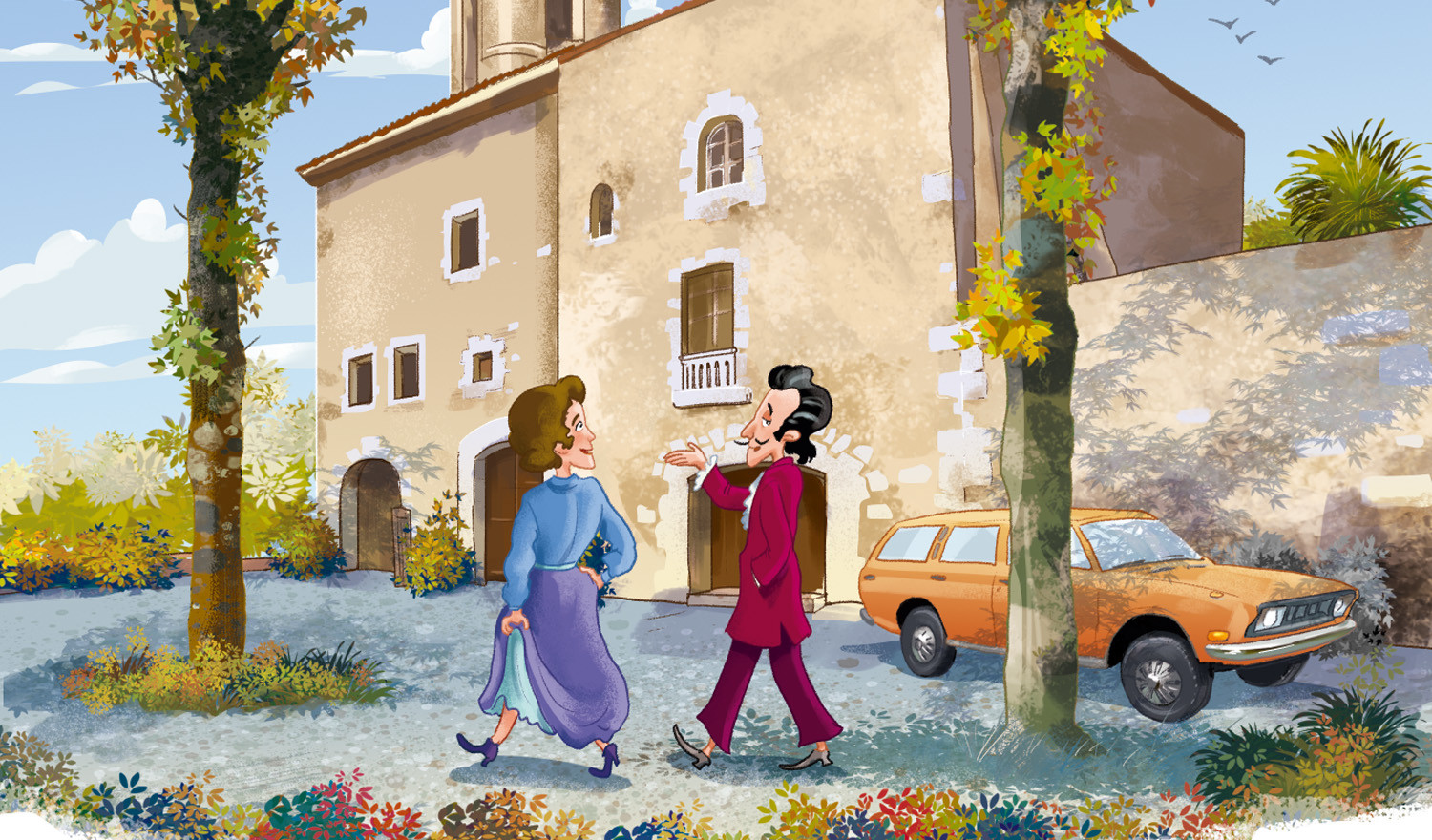 Nina, Sam, Mou y Salvador Dalí