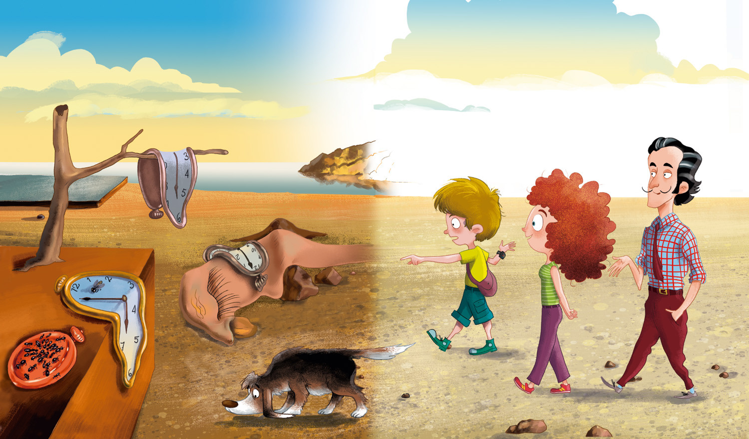 Nina, Sam, mou and Salvador Dalí present