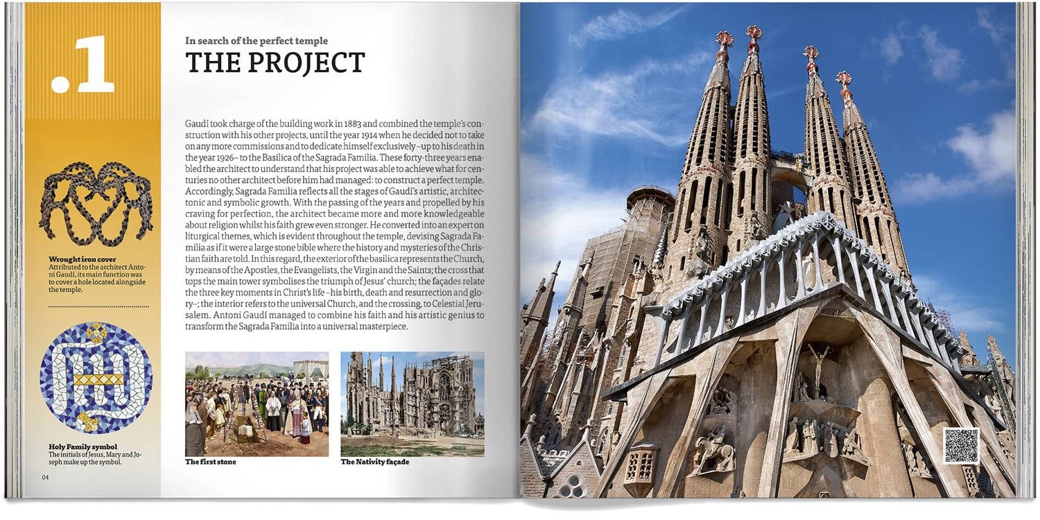 Paperback book: Sagrada Familia, a unique monument